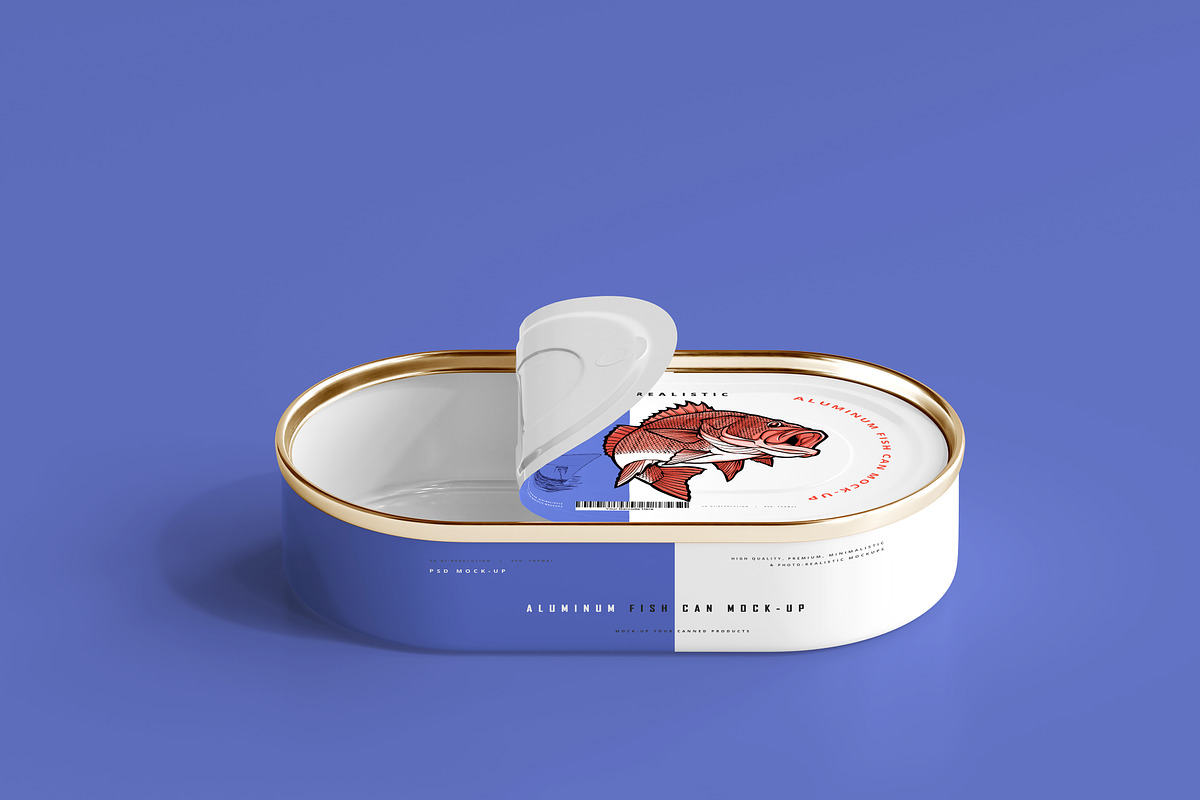 Aluminum Fish Can Mockup, a Cups & Container Mockup by pmvch