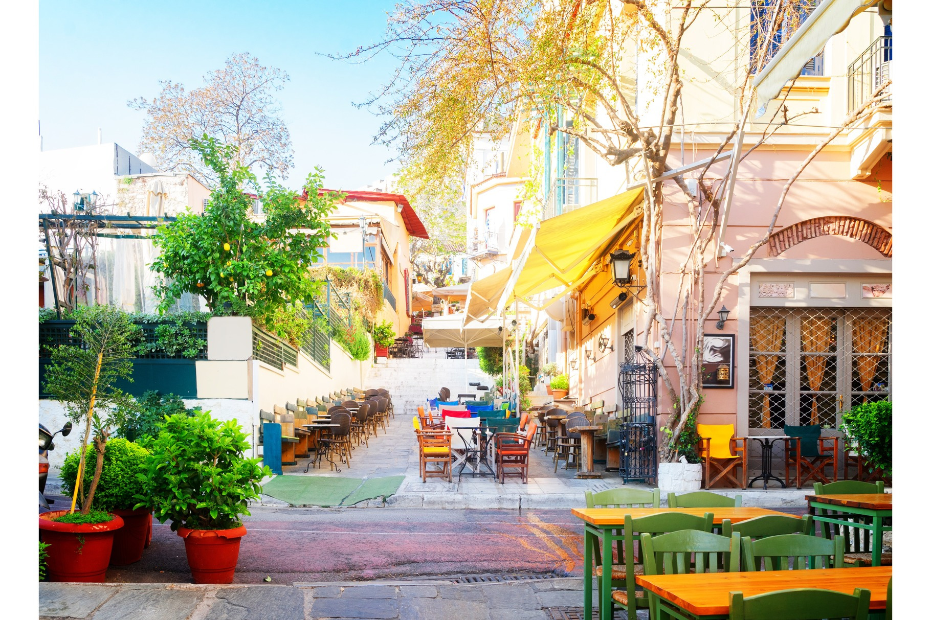 Street of athens greece featuring athens, plaka, and greece, an ...