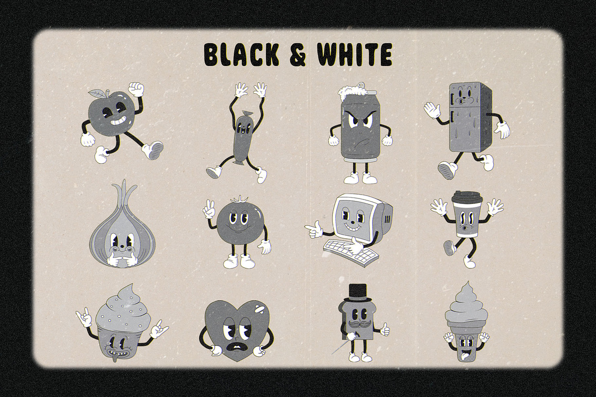 Retro Cartoon Character Collection