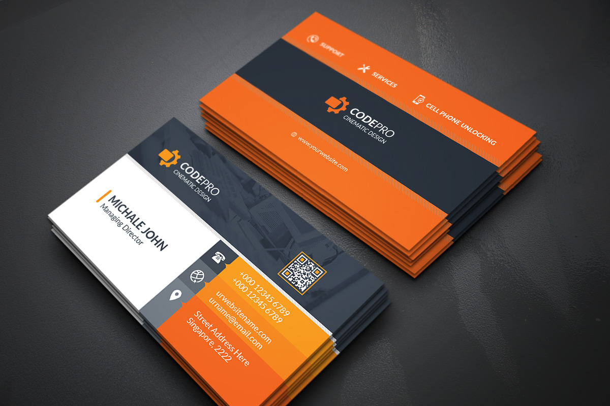 Mobile Repair Business Card, a Business Card Template by Genereux Art