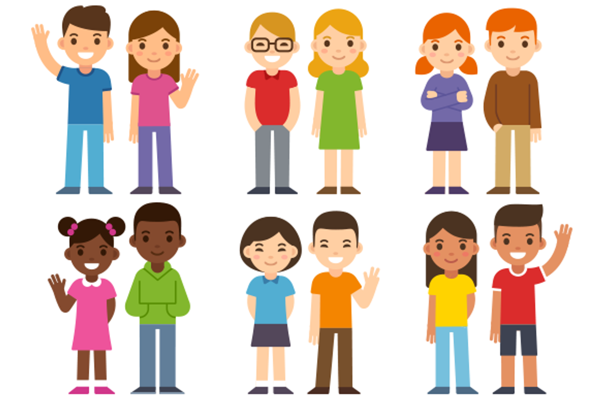 Cartoon children set 2, an Education Illustration by Irina Mir