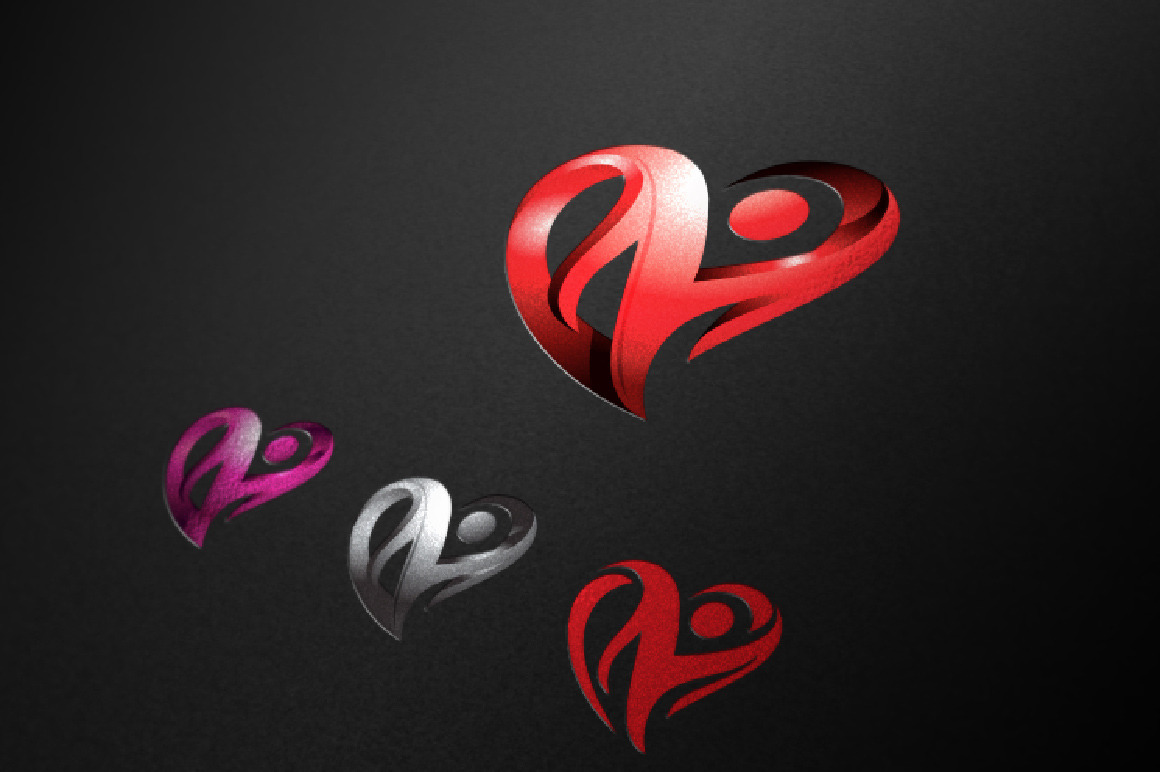 Heart Abstract 3D Love Logo, a Branding & Logo Template by jongcreative
