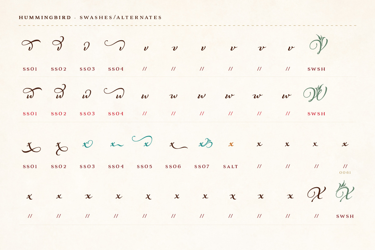 Hummingbird - Bold, a Script Font by Laura Worthington