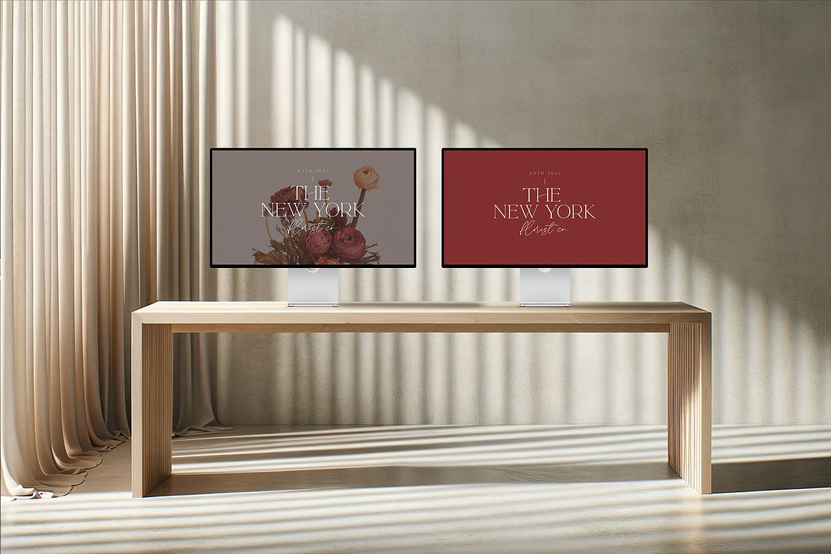 Dual Studio Display Mockup, a Mac Mockup by iamyvettelillian