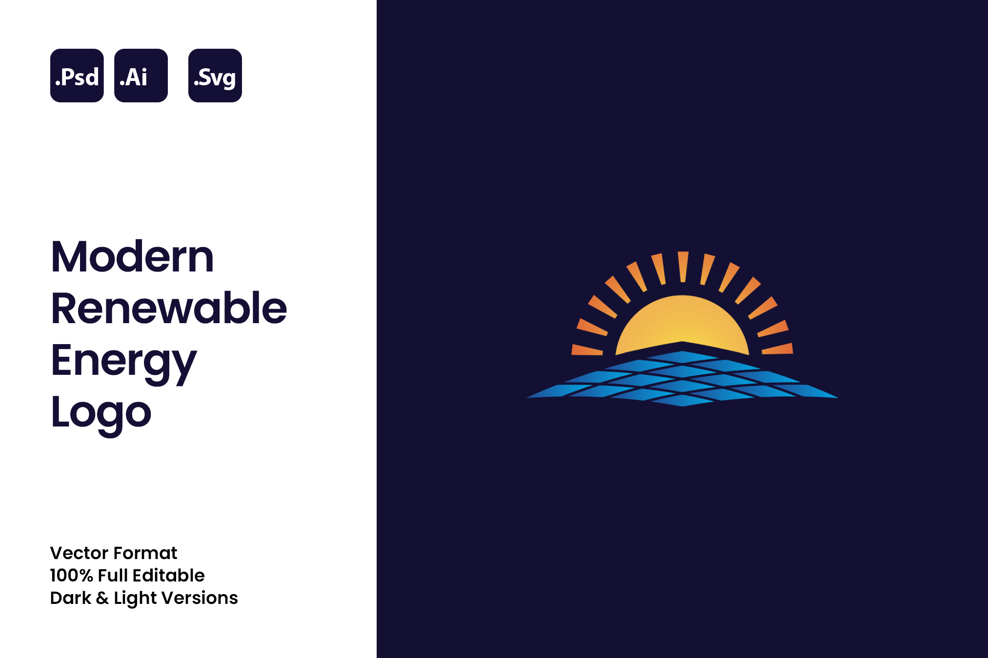 Modern Renewable Energy Logo | Creative Market