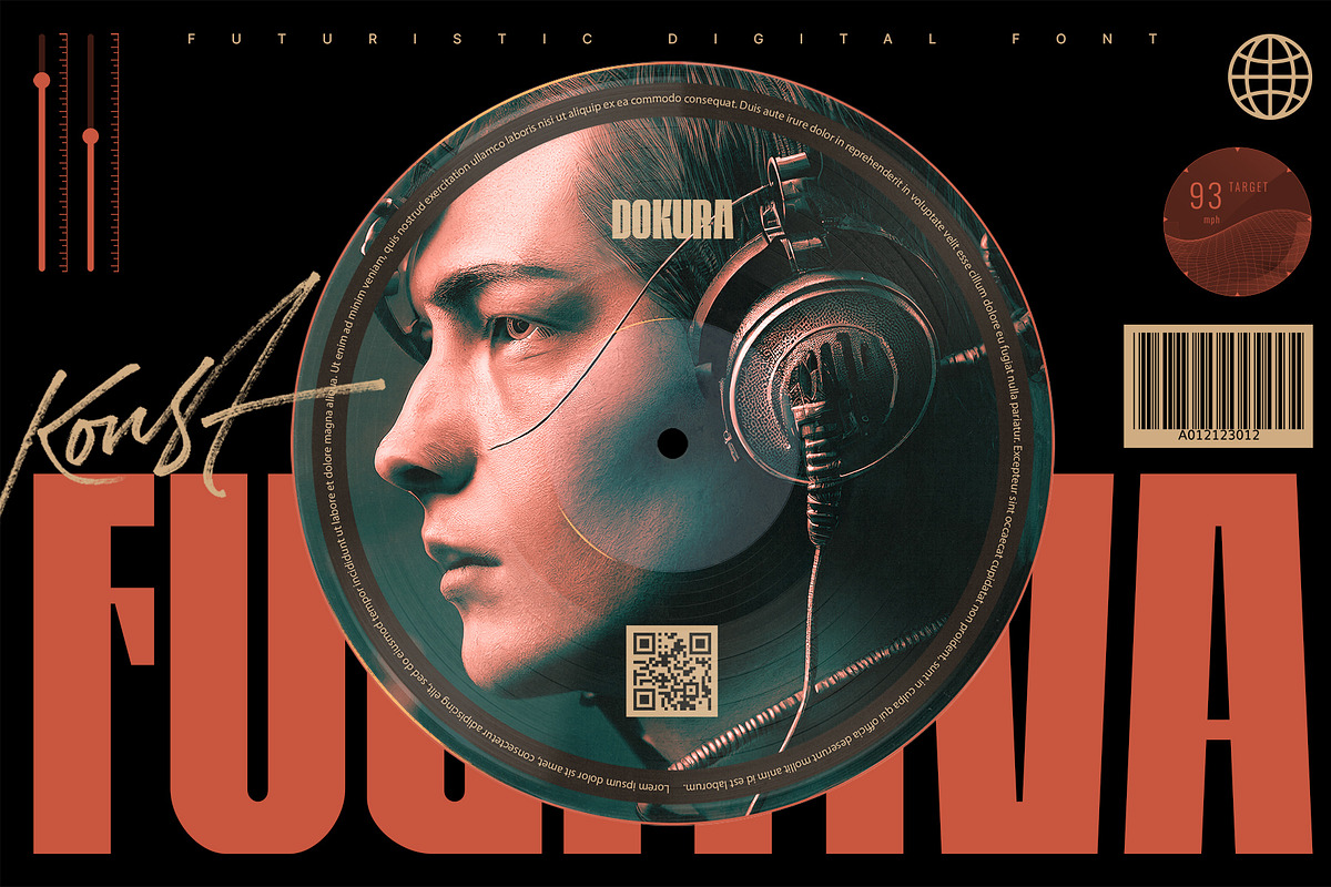 Alyrak - Futuristic Tech Fonts, a Font by Konstantine Studio