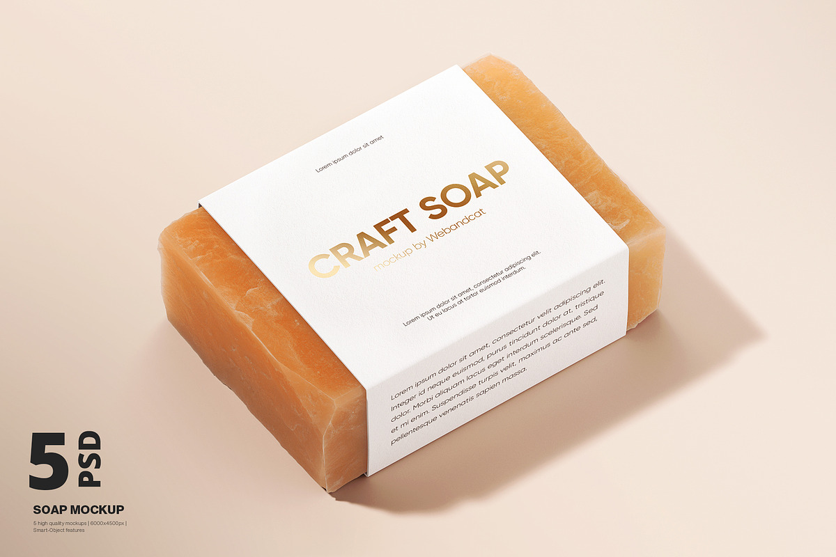 Soap Bar Mockup, a Packaging Mockup by WebAndCat
