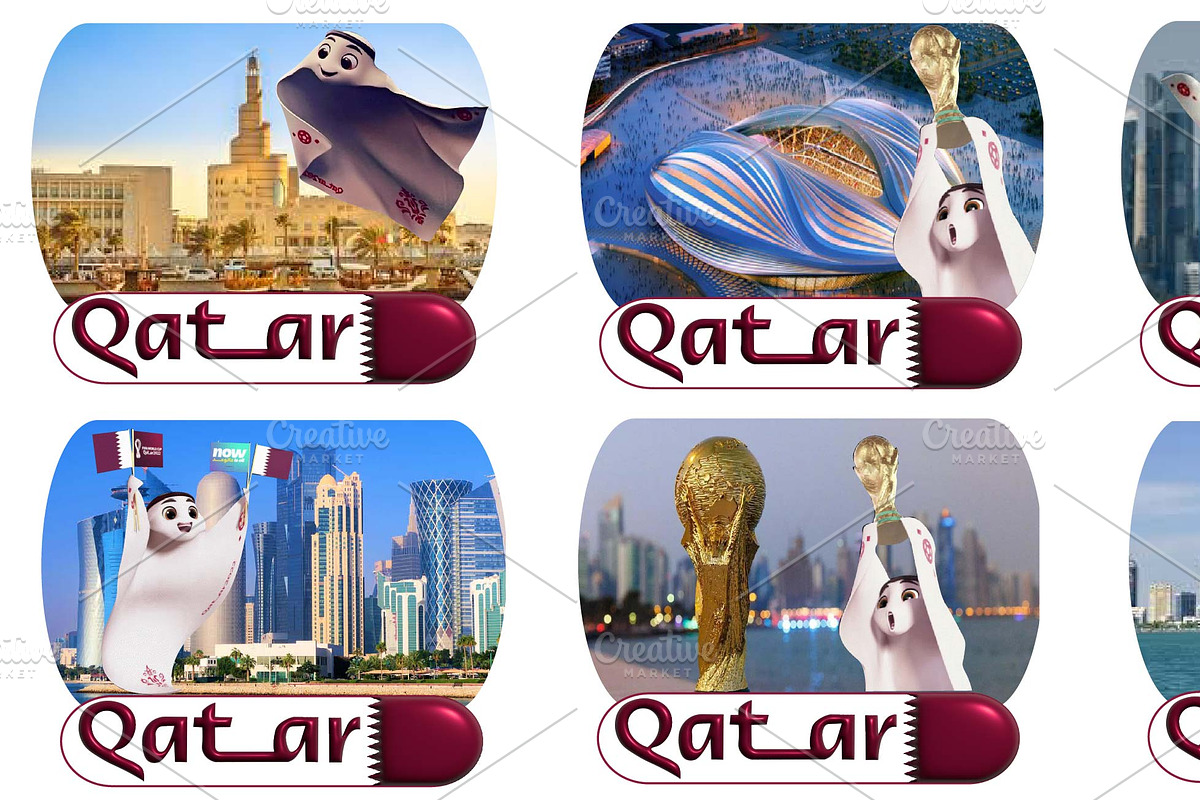 Qatar - magnets with 2022 World Cup, a Graphic by HelenCh1 | Creative ...