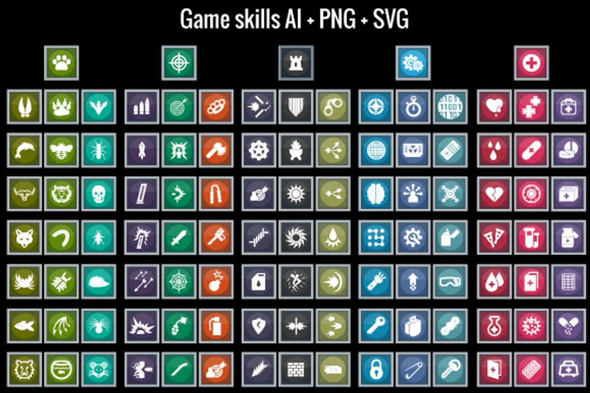 Game skills icons, an Icon by Cruiz Studio