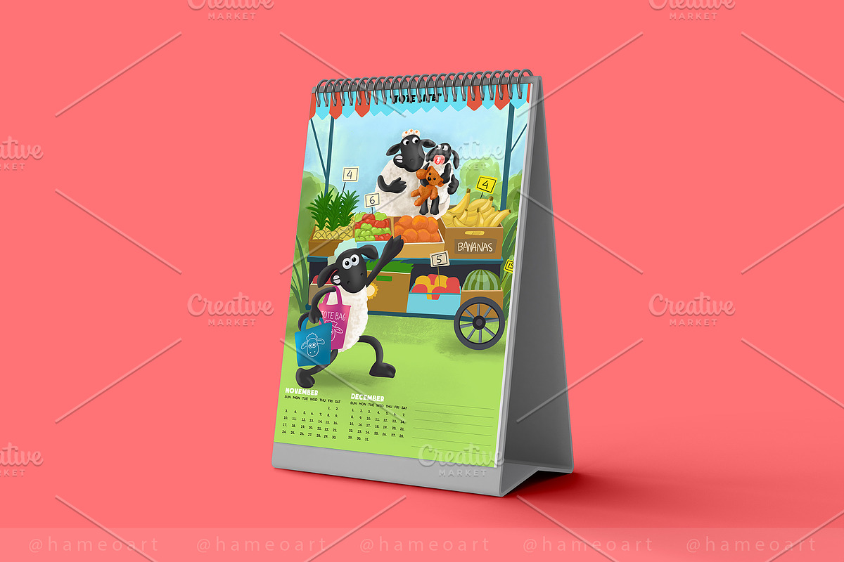 Cute Cartoon Calendar 2020, an Object Graphic by Hameoart Shop