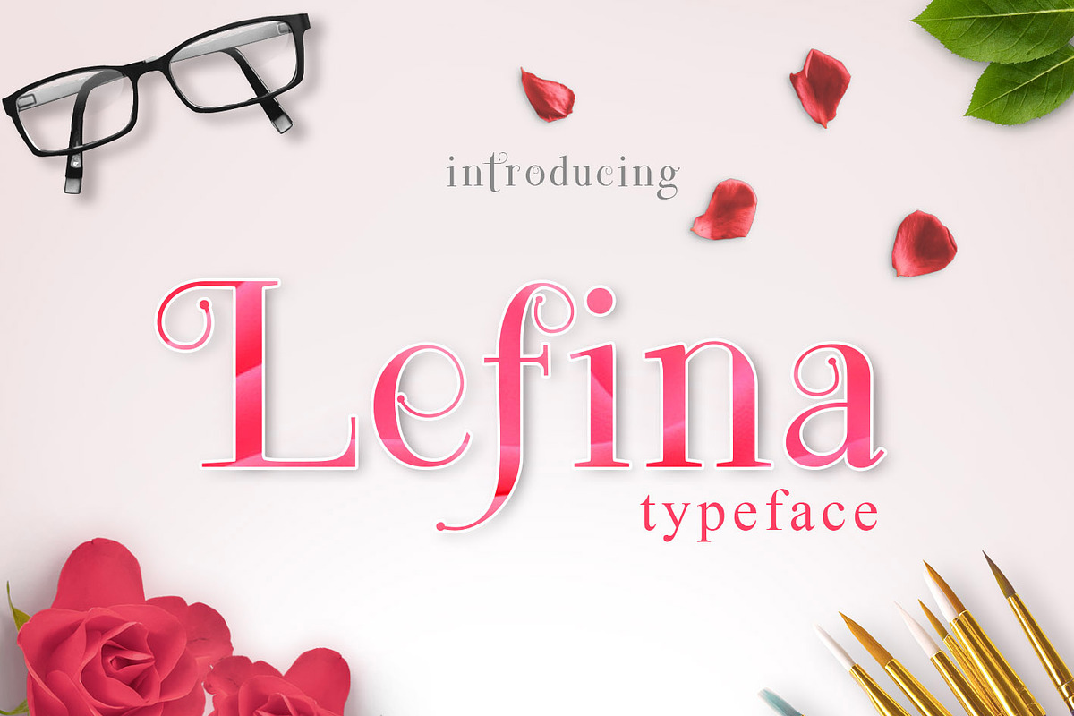 Lefina Typeface, a Font by khurasan