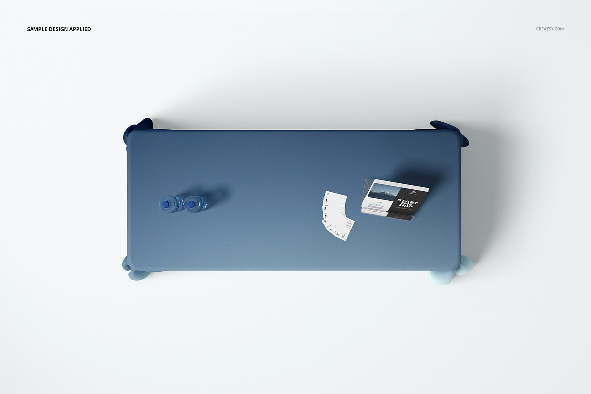 6ft Polyester Tablecloth Mockup Set, a Household Mockup by creatsy5