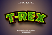 T-Rex 3D editable text effect