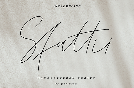 Sloothine - handlettered script, a Script Font by Quothron