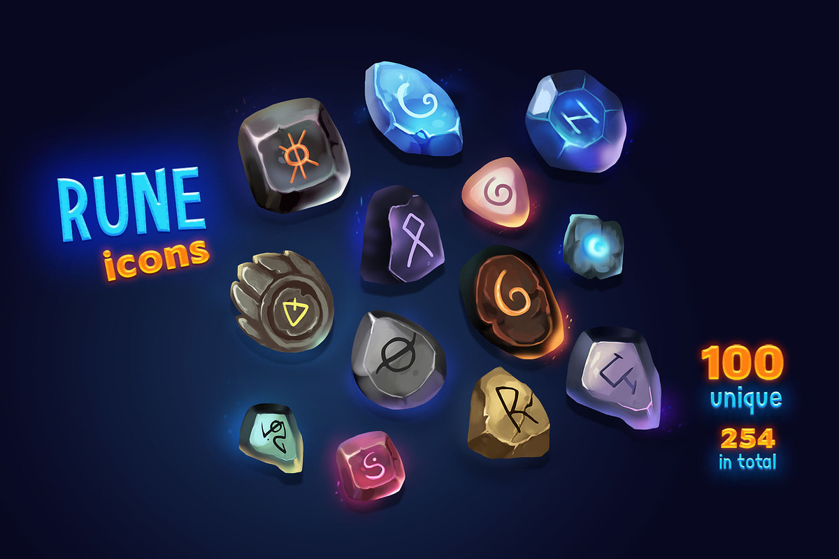 Fantasy Rune Icons | Creative Market