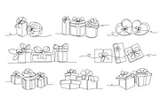 Continuous one line gifts. Gifting | Illustrations ~ Creative Market