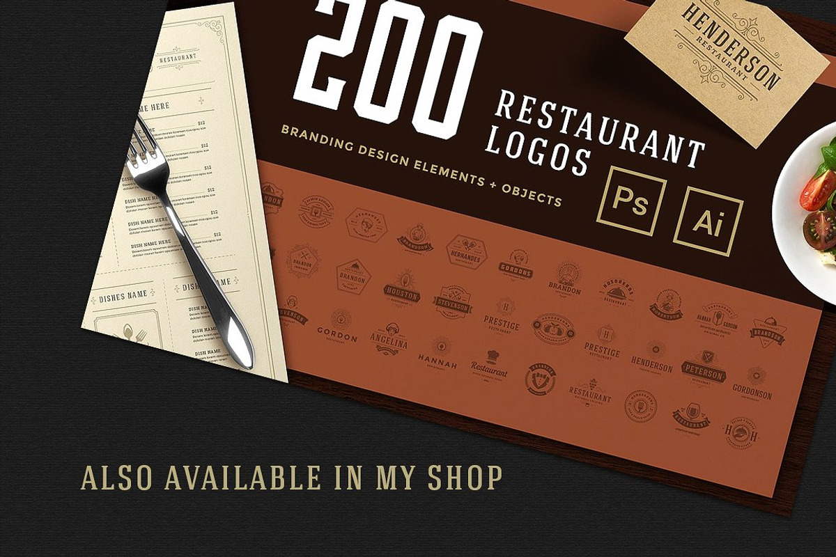 16 Restaurant Logotypes and Badges, a Branding & Logo Template by Vasya ...