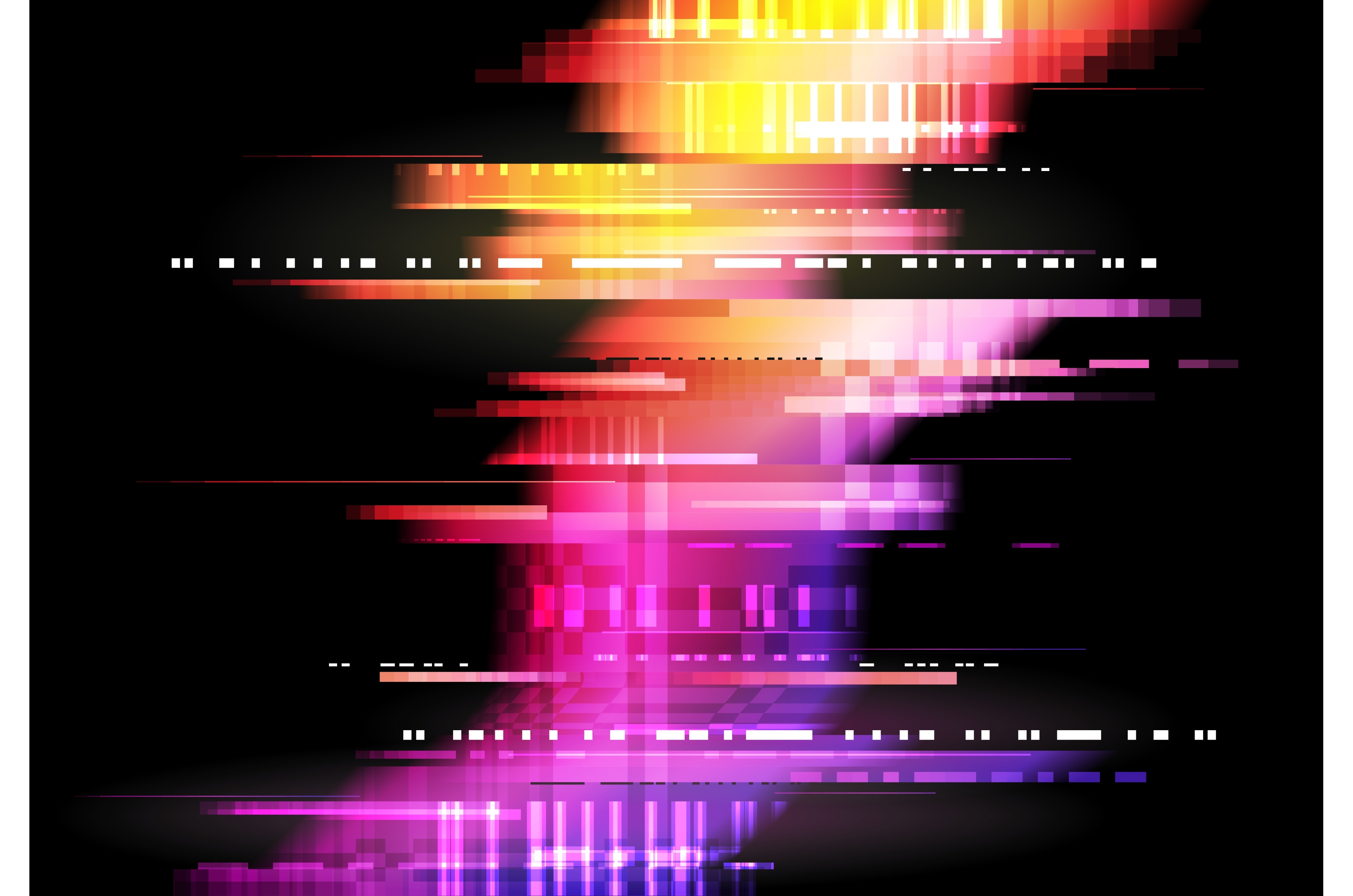 Broken screen glitch distorted pixel, a Technology Illustration by ...