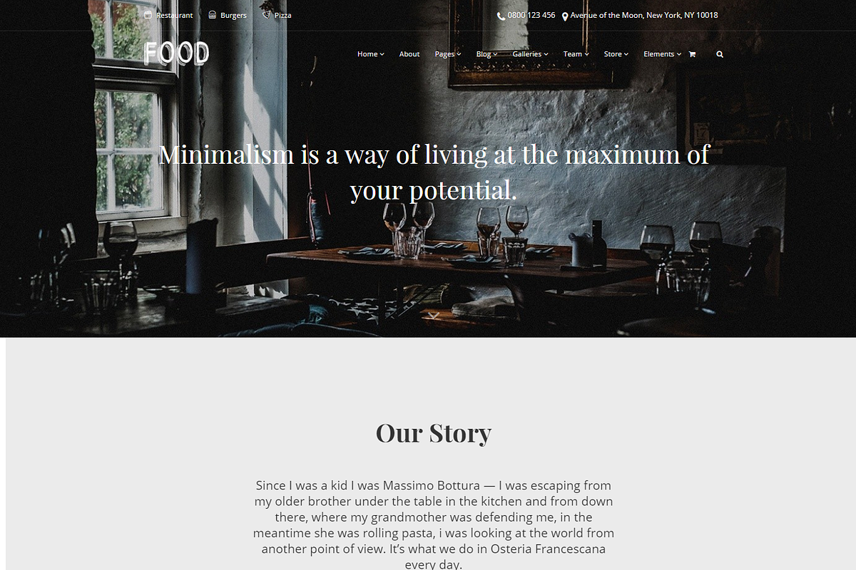 Food Restaurant & Bar WordPress Theme