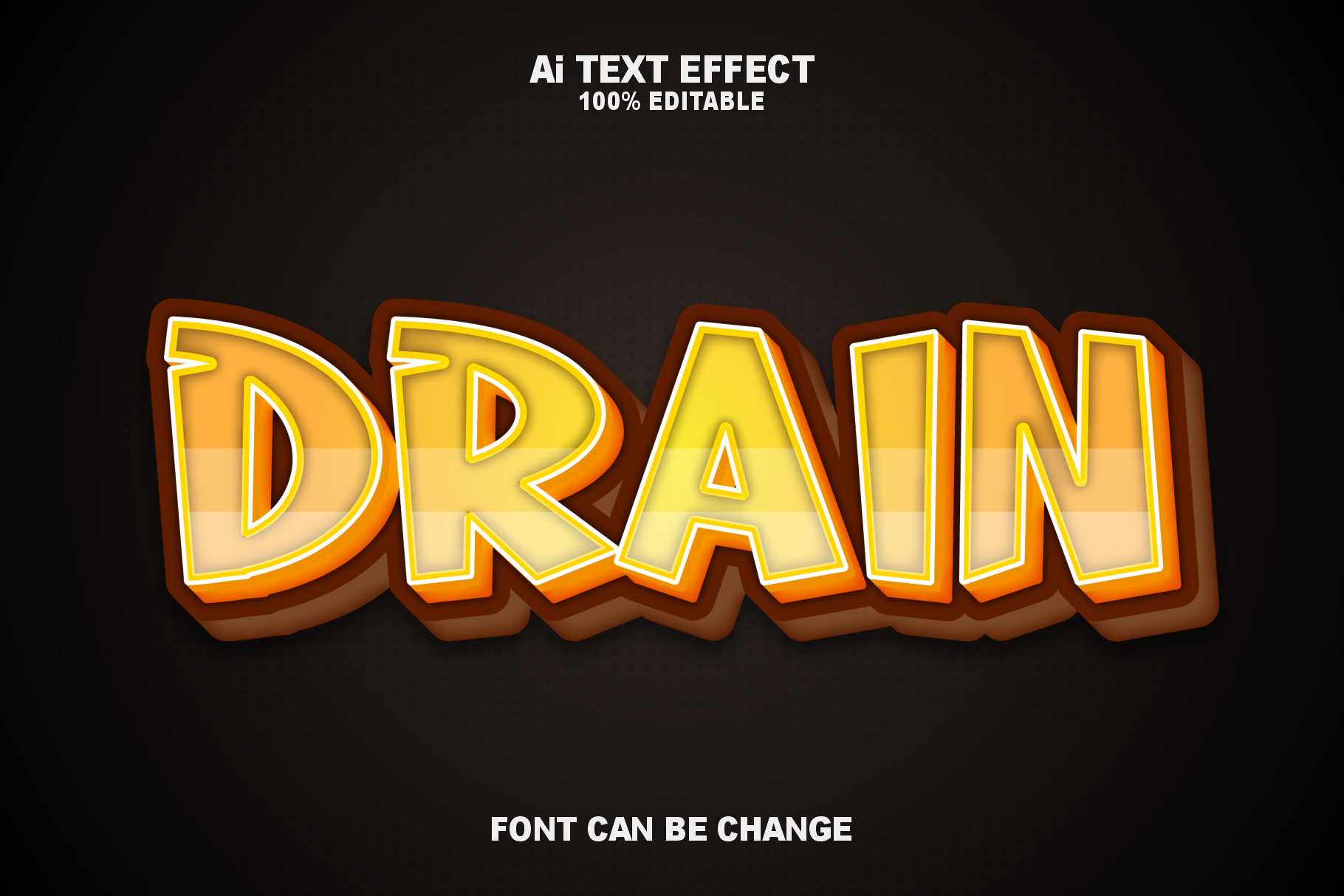 Illustration Drain 3D Text Effect, a Layer Style Add-On by ModalTampang ...
