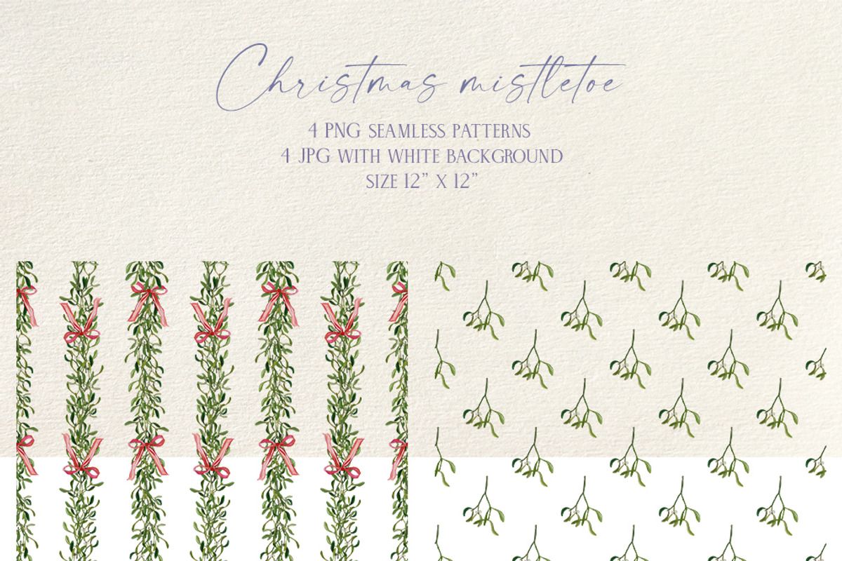 Christmas mistletoe clipart, a Seasonal Illustration by Vasmila