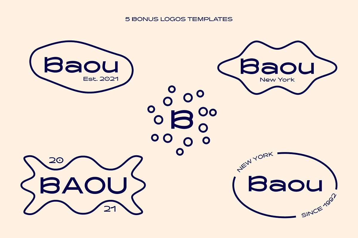 Baou Modern Sans + Logos, a Sans Serif Font by That That Creative