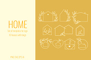 Collection logo templates HOME, an Outline Icon by GreatPeachy