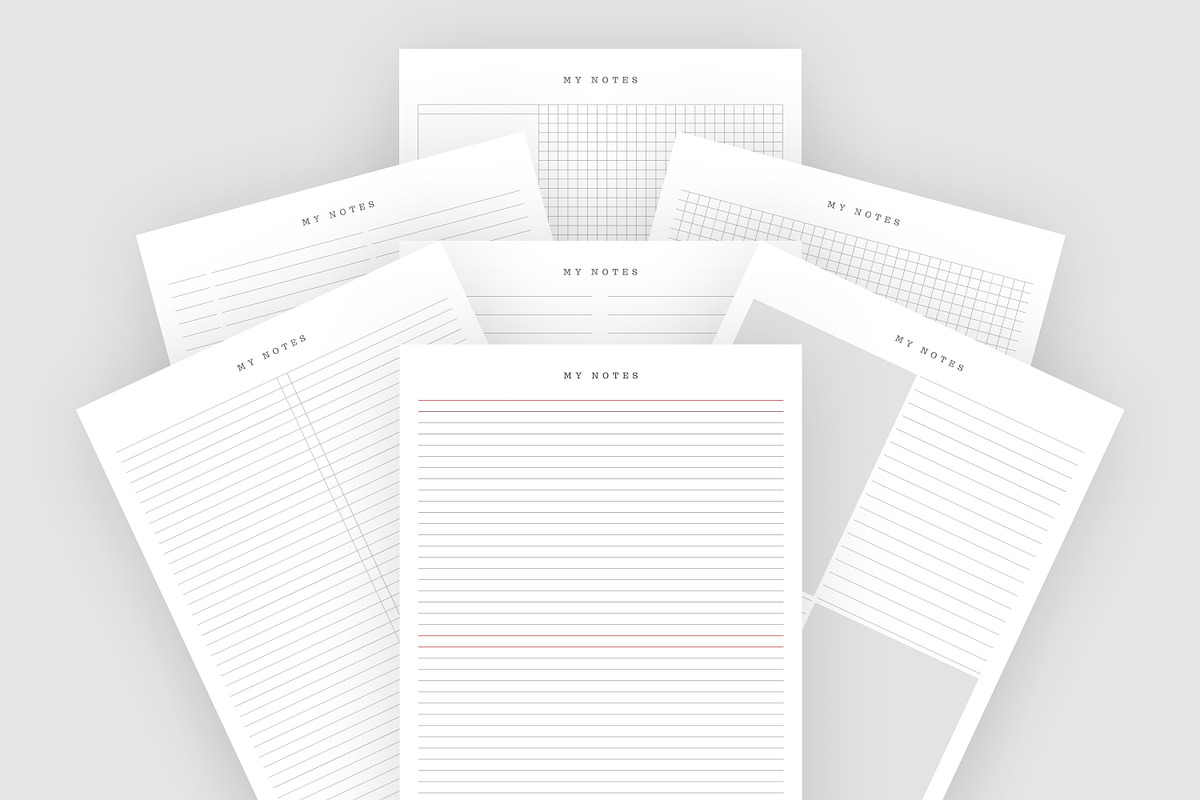 Digital Notes Template | Canva, a Stationery Template by Graphic Fabrica