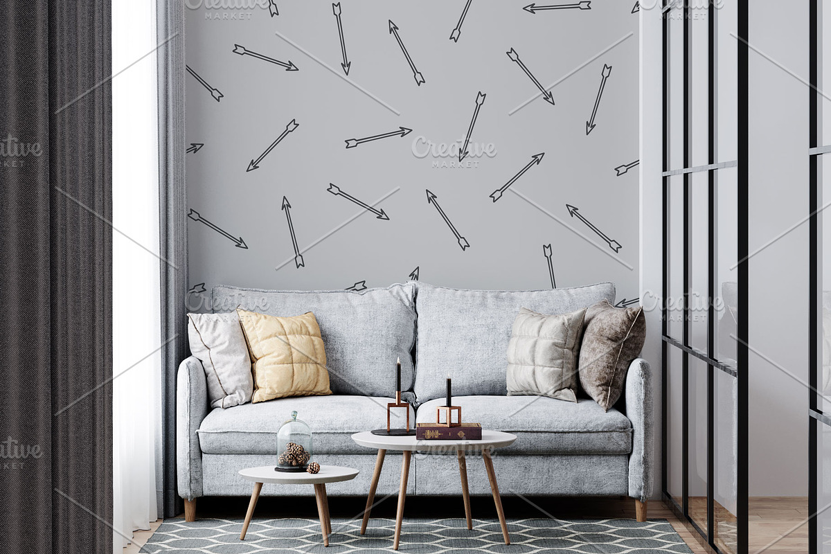 Arrows drawing seamless patterns