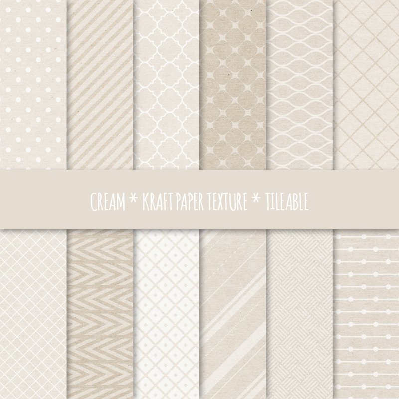 Cream Kraft Paper Seamless Patterns, a Pattern Graphic by DESIGN BY nube