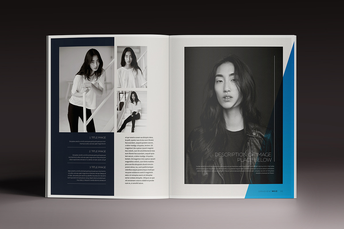 Gradient Magazine Indesign Template, a Magazine Template by Luuqas Design