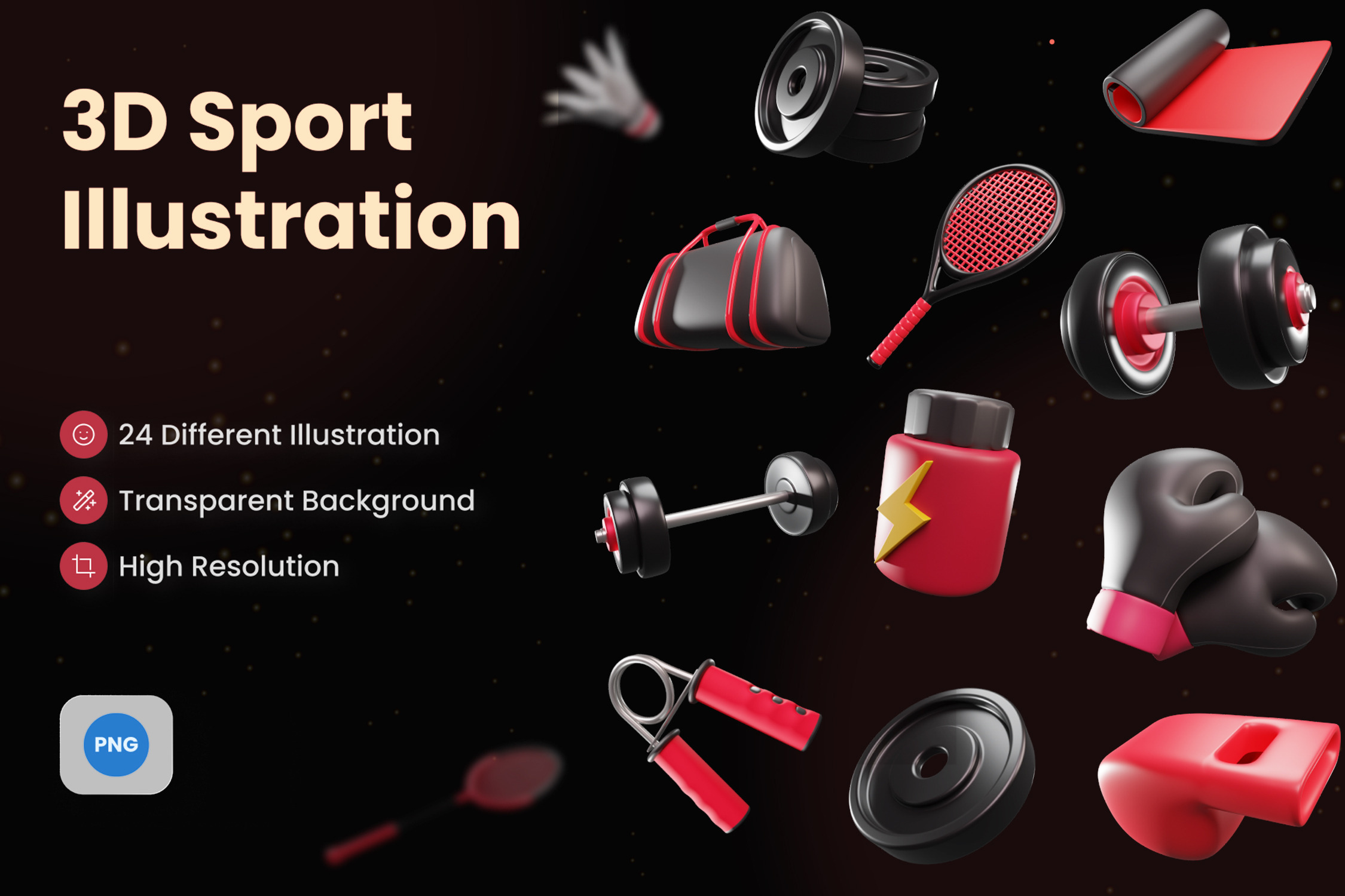 3D Sport Illustration, an Object 3D Model by SLAB! Design | Creative Market