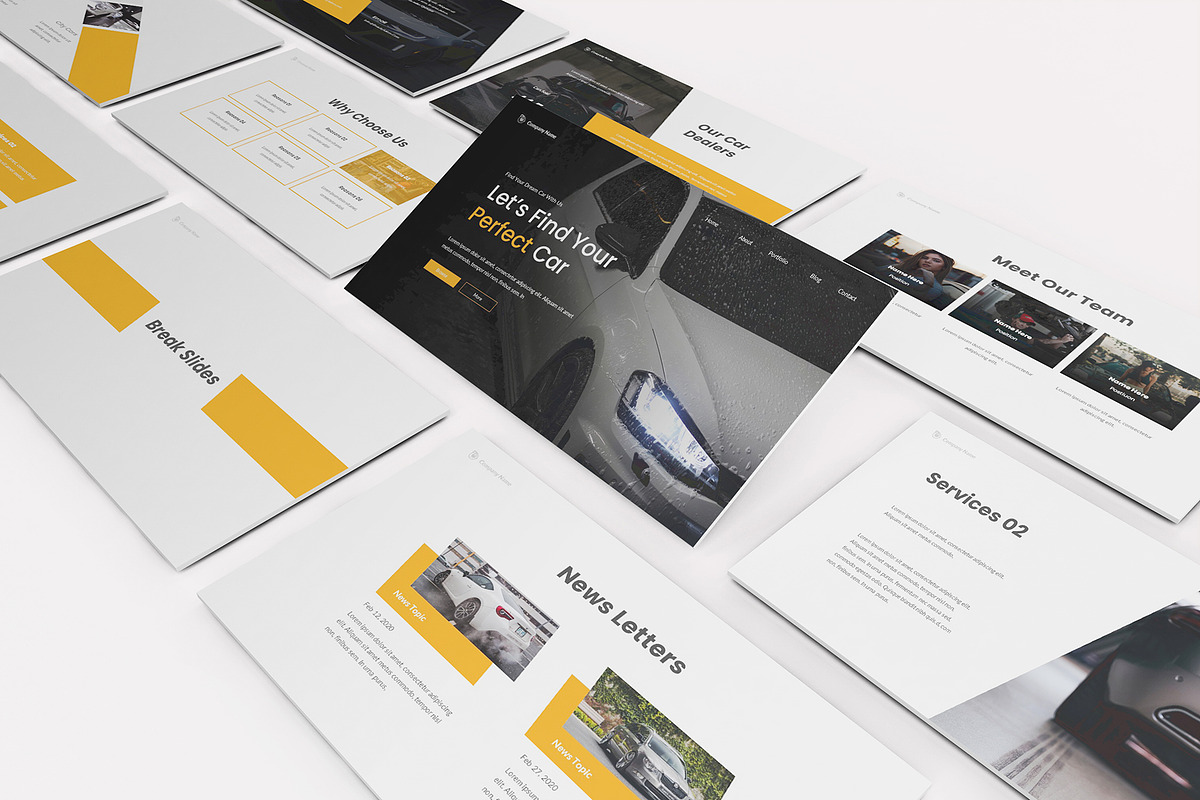 Car Dealership Powerpoint Template, a Presentation Template by ...
