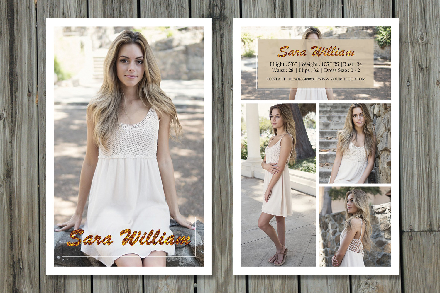 Modeling Comp Card Template-V269, a Flyer Template by Template Shop