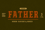 Father Typeface, a Slab Serif Font by Adhreza