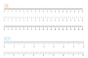 Inch and metric measuring rulers, a Graphic by Stock-Smart-Start
