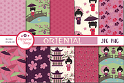 Oriental papers, a Pattern Graphic by Poppymoondesign