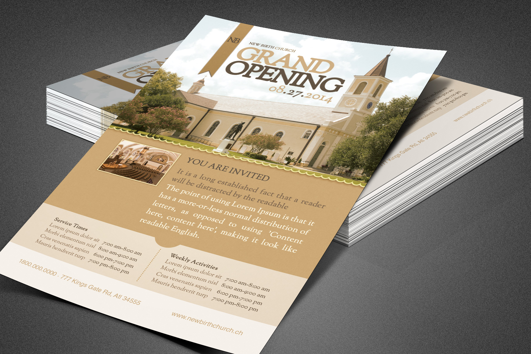 Church Grand Opening Flyer Template, a Flyer Template by loswl ...