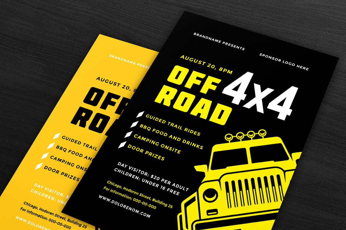 Off Road Competition Flyer Template, a Flyer Template by Vasya Kobelev