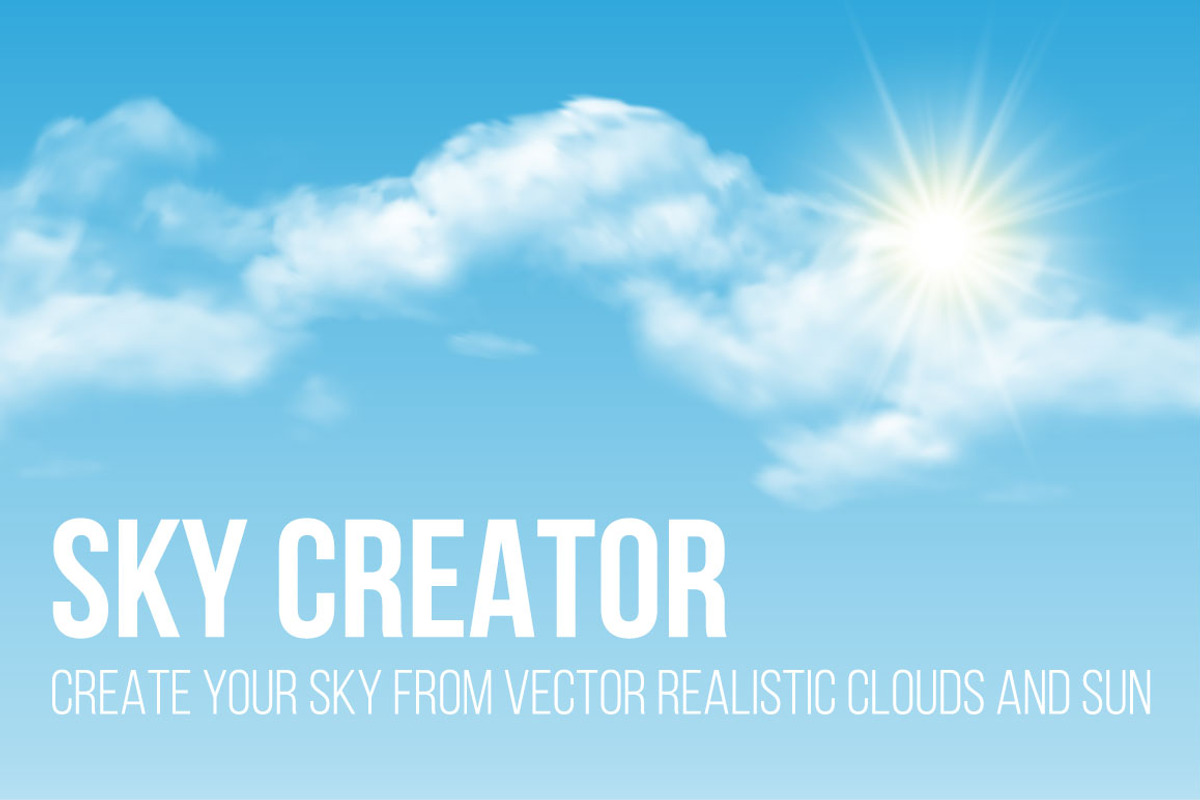 Sky Creator for Adobe Illustrator, a Brush Add-On by Vik_Y Vector&Design