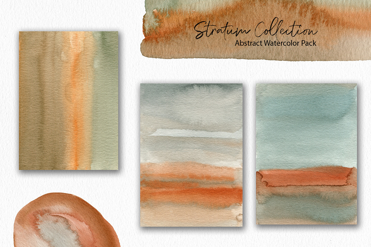 Stratum Watercolor Abstract Textures, a Texture Graphic by Marmoris.Arts