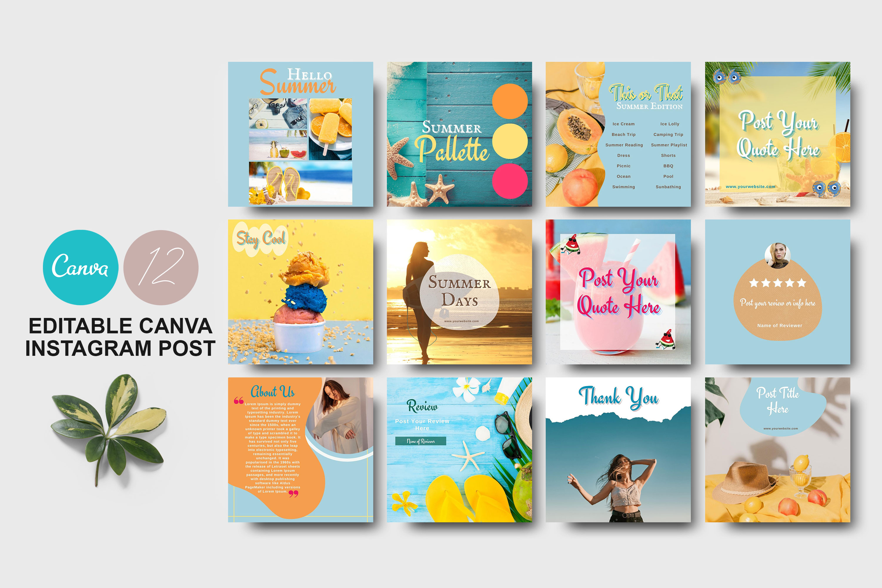 Editable Canva Instagram Template, a Social Media Template by Ultimate ...