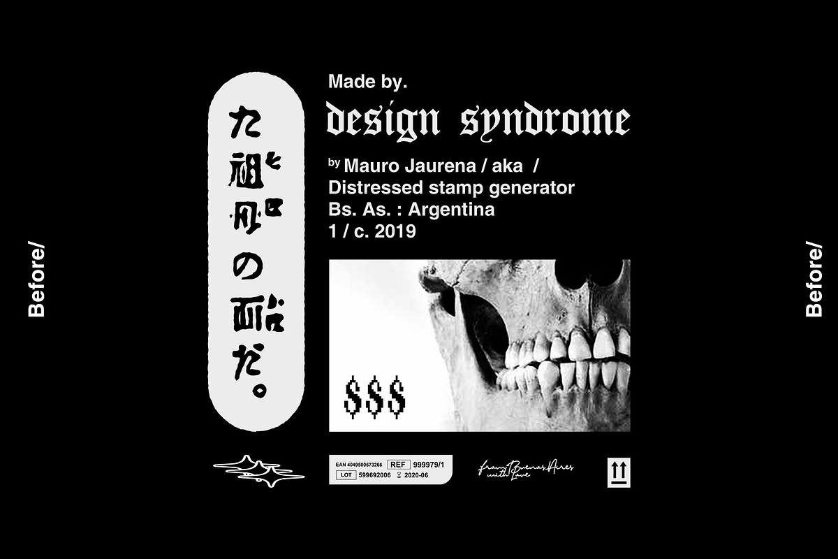 Distress Generator, a Print Template by Design syndrome