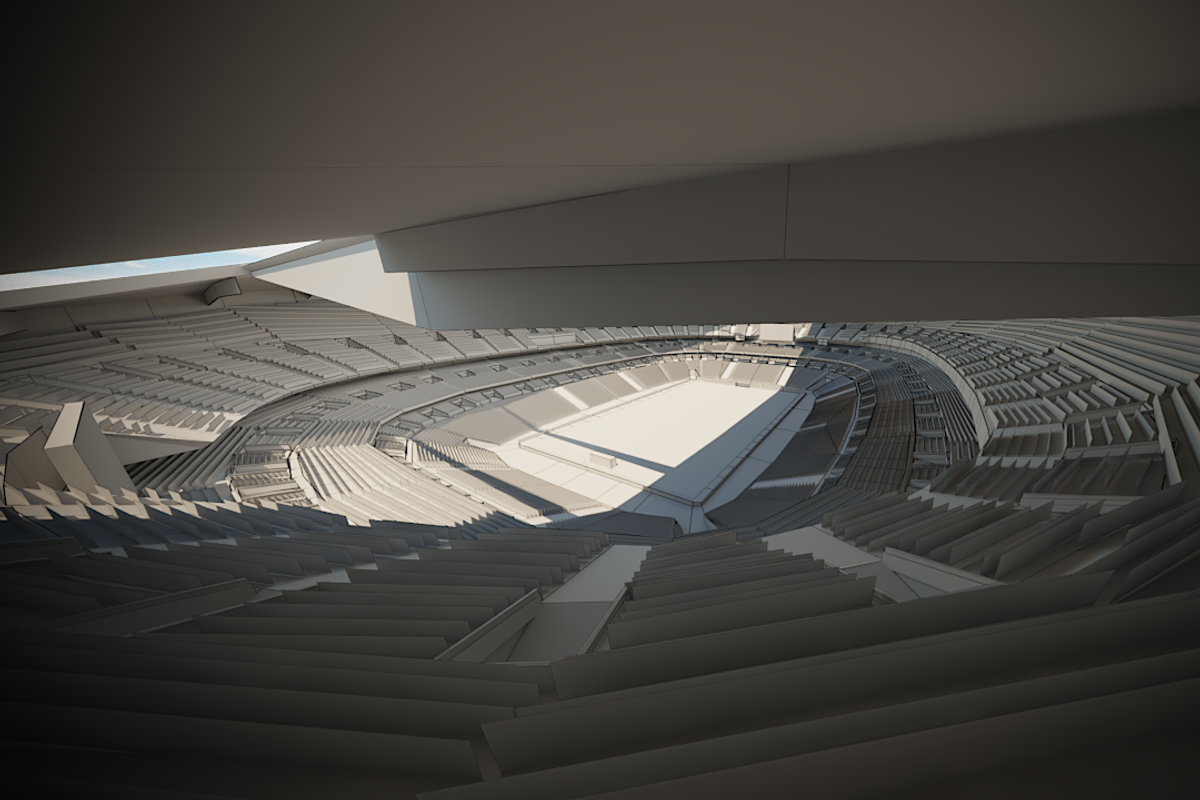 Football stadium game ready 3D-Model, an Architecture 3D Model by 3DGeeq