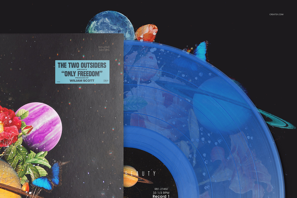 Translucent Vinyl Record Mockup Set, a Merchandise Mockup by creatsy5 ...