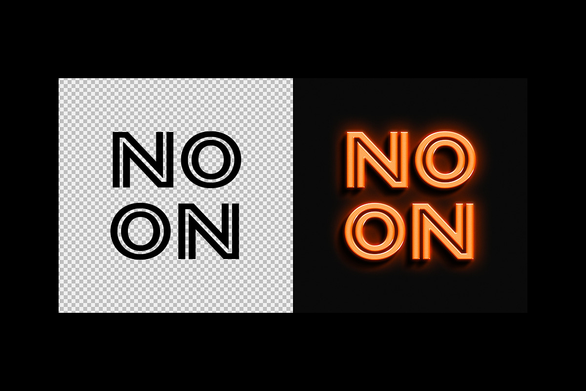 Bright Neon Sign Text Effect, a Layer Style Add-On by Design Squad | Creative Market