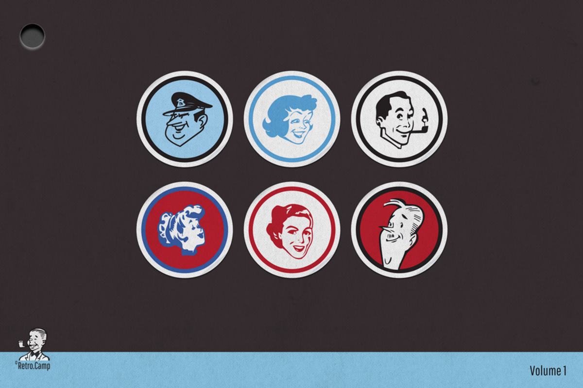 Retro AVATAR Stickers Vol.1, an Illustration by Retro.Camp