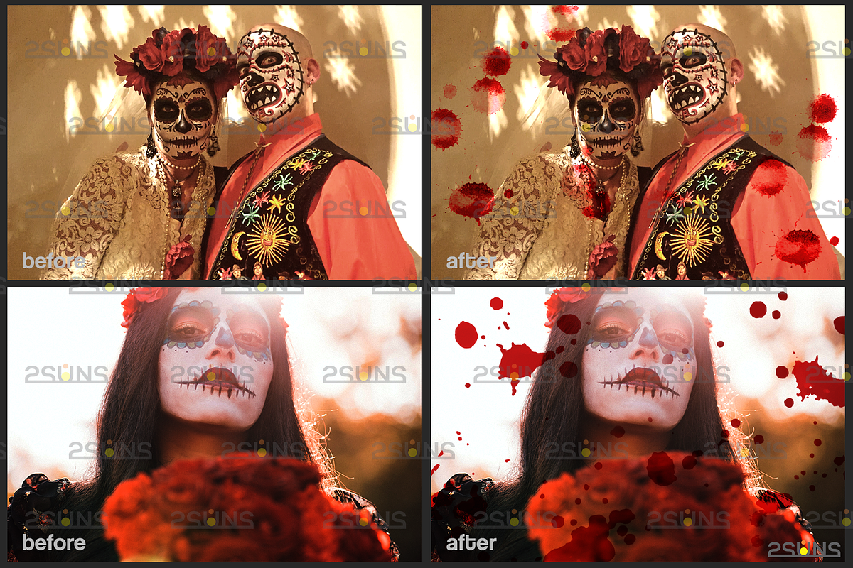 Blood splatter Photoshop overlay