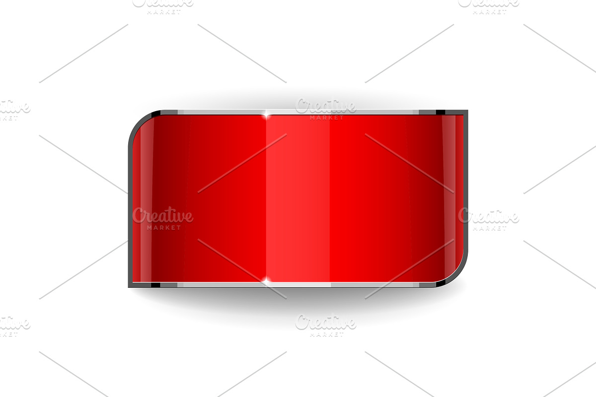 Shiny gloss red vector banner, a Decorative Illustration by Sunny ...