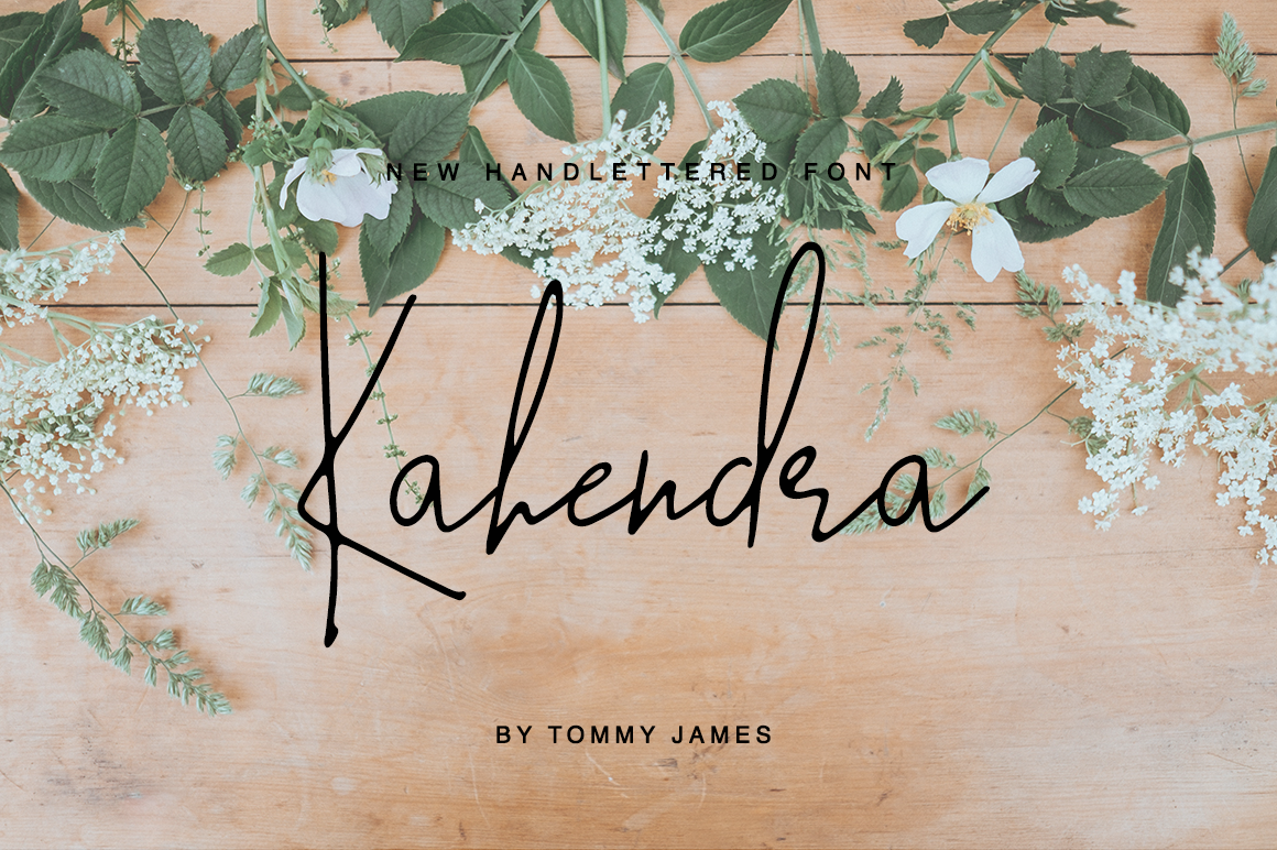 Kahendra, a Script Font by Quothron